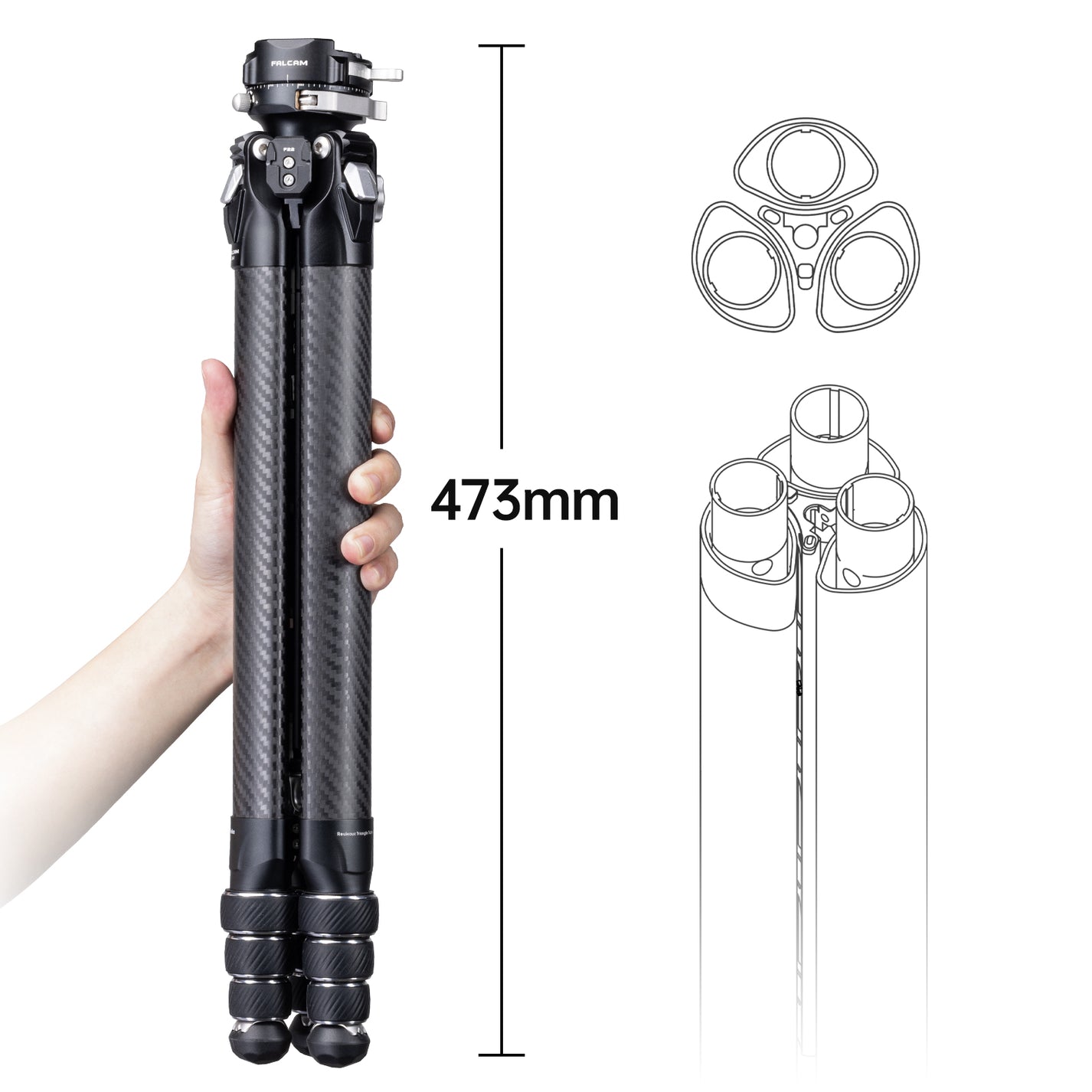 FALCAM TreeRoot Quick Lock Travel Tripod Kit(R141K-320P)-T00A4301